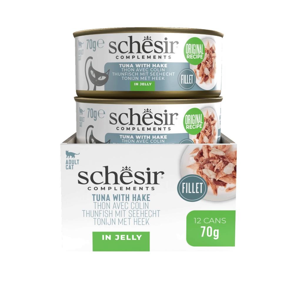 Schesir Tuna with Hake In Jelly Complements 70g x 12