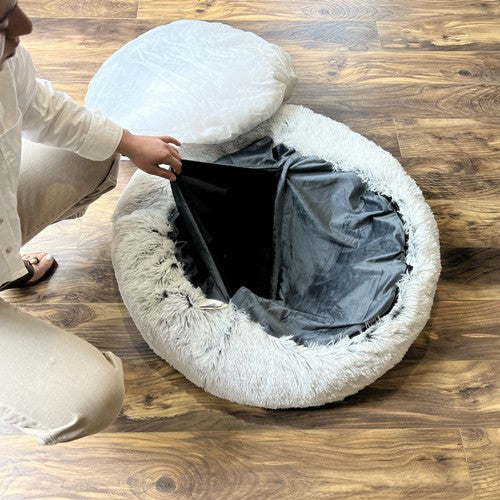 Tall Tails Cuddle Bed Frosted Grey 2 23x23