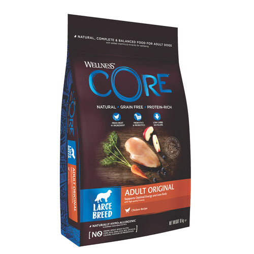 Wellness CORE Large Breed Chicken Grain Free Dry Adult Dog Food 10kg ...