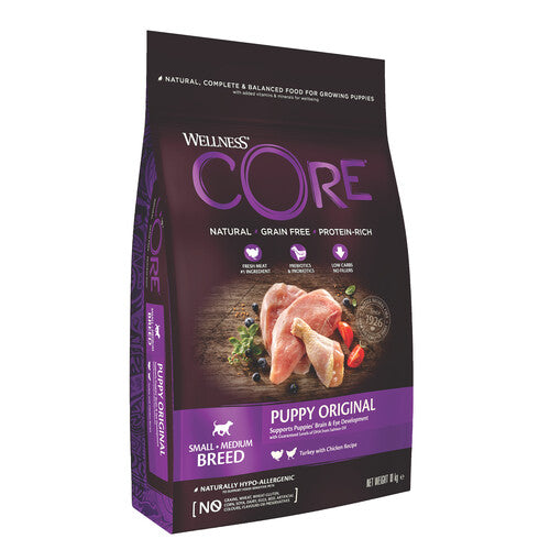 Wellness CORE Grain Free Dry Puppy Food with Chicken and Turkey 10kg ...