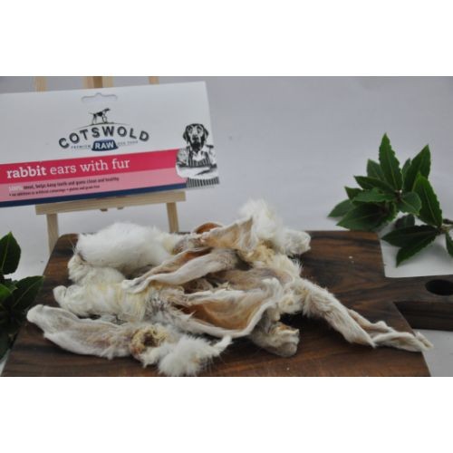 Cotswold Raw's Rabbit Ears with Fur Dry Treat - 100g