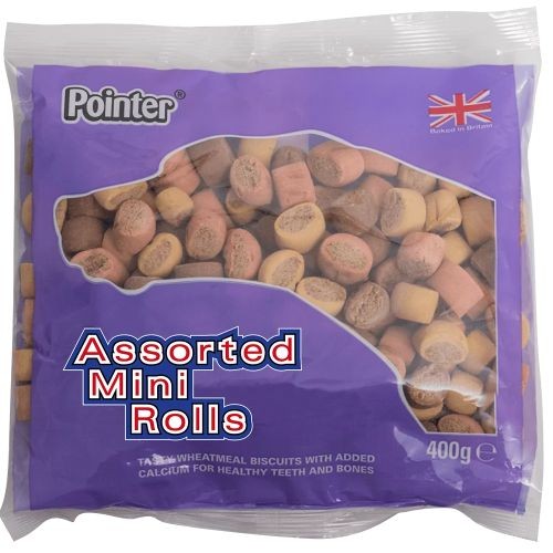 Pointer Assorted Mini Marrowbone Rolls Dog Treats - 400g | Kennelgate | Pets & Friends