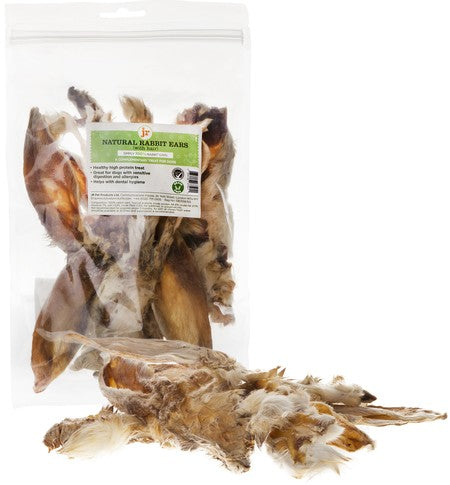 JR Rabbit Ears with Hair 100g | JR Pet Products | Pets & Friends