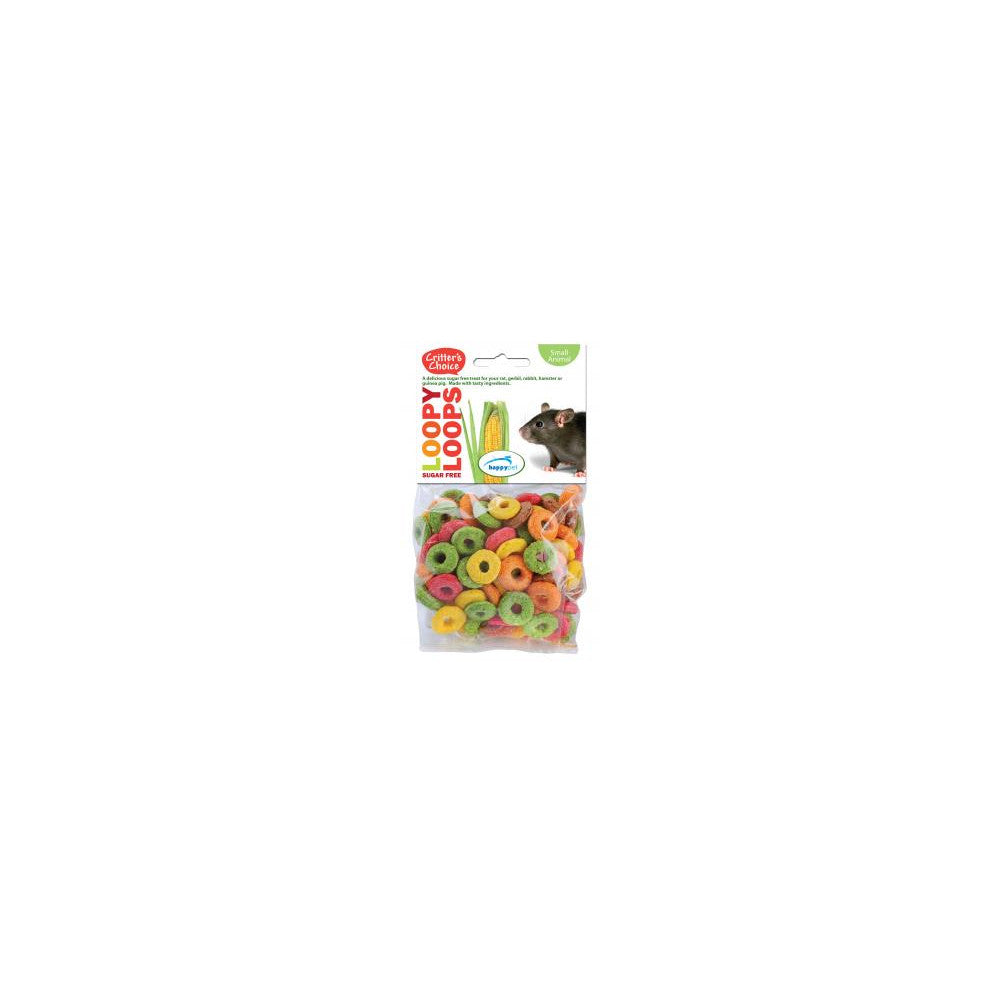 Happy Pet Critters Choice Small Animal Loopy Loops Treat 50g | Happy ...