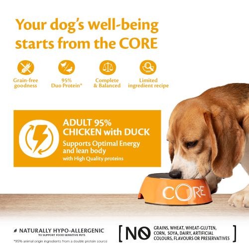 Wellness Core Wet Dog Food Can 95% Chicken and Duck with Carrots 6 x ...