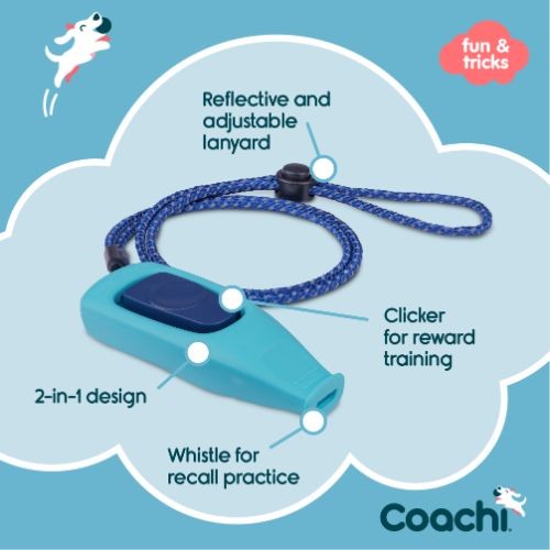 Coachi Light Blue Whizzclick 2 in 1 Training Whistle and Clicker ...